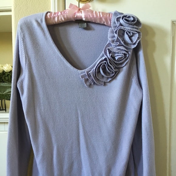 Designers Originals | Sweaters | Pastel Lavender Flower Sweater | Poshmark